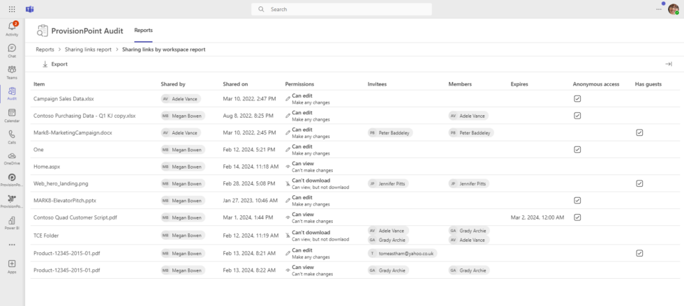 Sharing links in Microsoft 365